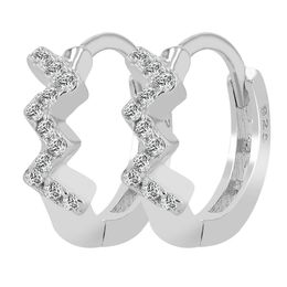 Adelia&acute;s ADELIA ́S Damen Paar Creolen "Damen Creolen aus 925 Sterling Silber und Zirkonia &Oslash; 5 mm", Damen, Silber 925 (Sterlingsilber)silber, Silber 925