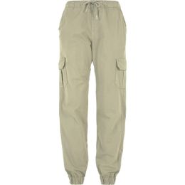 Urban Classics Damen Cargohose "Urban Classics Damen Ladies High Waist Cargo Jogging Pants"summerolive, Gr. M, unifarben, 98% Baumwolle, 2% Elasthan,