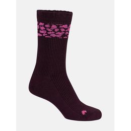 LIEBLINGSST&Uuml;CK LIEBLINGSST&Uuml;CK Damen Langsocken "Lovely Socks "Bonnie" - 3er Pack", Gr. 39860, schwarz lila, Baumwollmischung, Socken, mit Baumwoll-Anteil