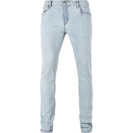 Urban Classics Herren Bequeme Jeans "Urban Classics Herren Slim Fit Zip Jeans"ighter washed, Gr. 30, unifarben, 98% Baumwolle, 2% Elasthan, Jeans