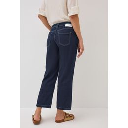 Loose-fit-Jeans Cecil, Damen, Gr. 34, L&auml;nge 26, blau (rinsed wash), Jeans, 78% Baumwolle, 20% Polyester, 2% Elasthan, unifarben, normal, Jeans, High Waist