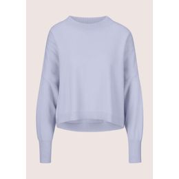 Madeleine Mode Longpullover MADELEINE "Strickpullover Kaschmir Pullover mit Rundhalsausschnitt", Damen, Gr. 34, lila (hellamethyst), Obermaterial: 90% Schurwolle WV. 10% Kaschmir WS., Modern, normal, Pullover Longpullover, Oversized Look