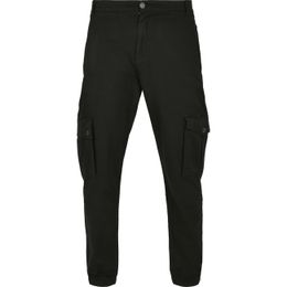 Urban Classics Herren Cargohose "Urban Classics Herren Tapered Cargo Pants"schwarz, Gr. 34, unifarben, 98% Baumwolle, 2% Elasthan, Hosen