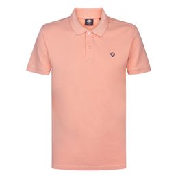 Herren Poloshirtlight coral, Gr. S, PETROL INDUSTRIES, Jersey, Obermaterial: 100% Baumwolle, Shirts, mit Logo Stickerei