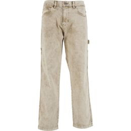 Bequeme Jeans DEF "DEF DEF May Straight Fit Jeans", Herren, Gr. 36, Normalgr&ouml;&szlig;en, sand, 100% Baumwolle, unifarben, Jeans