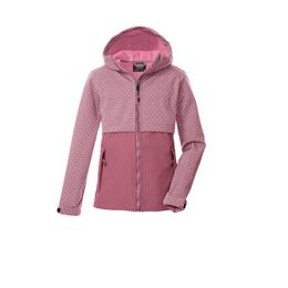 Softshelljacke Killtec "KOW 227 GRLS SFTSHLL JCKT", Kinder, Gr. 176, puderrosa, Obermaterial: 92% Polyester, 8% Elasthan, normal, Jacken Softshelljacke, f&uuml;r Jugendliche, mit reflektierenden Elementen