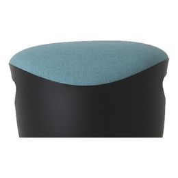 Multibeweglicher Sitzhocker, h&ouml;henverstellbar 465 - 585 mm, Sitz gepolstert, Bezug t&uuml;rkis kaiserkraft