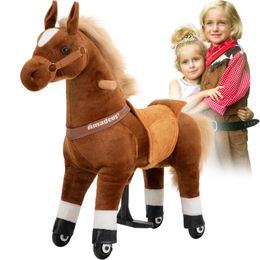 miweba Pony Amadeus, Small, Spielpferd zum Reiten, 3-5 Jahre, integrierte Lenkung