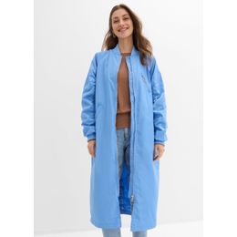 bonprix Blouson-Mantel mit Strickkragen, blau, Gr.56, L&auml;ssig-moderner Mantel mit Raffdetail am &Auml;rmel, Strickb&uuml;ndchen und Leistentaschen