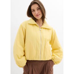 bonprix Wasserabweisender Blouson Bubble-Saum, gelb, Gr.44, Blouson mit Bubble-Saum, wasserabweisend