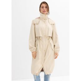 bonprix &Uuml;bergangsmantel mit abnehmbarer Kapuze, beige, Gr.38, schicker Mantel- ein must have!