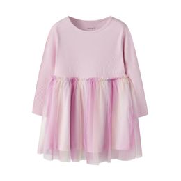 name it Kleid 'NMFDOTIANA' M&auml;dchen Gr&ouml;&szlig;e 92 hellgelb / pink / rosa