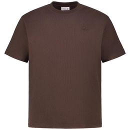 Gro&szlig;e Gr&ouml;&szlig;en Lacoste T-Shirt aus strukturierter Baumwolle Farbe dunkelbraun Gr&ouml;&szlig;e: 3XL