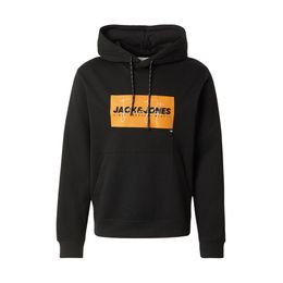 Jack & Jones Jack & Jones Sweatshirt 'JJCOLE' Herren Gr&ouml;&szlig;e XS orange / schwarz / wei&szlig;