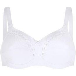 Naturana Damen BH ohne B&uuml;gel, Wei&szlig;, Gr. 100A, B&uuml;gellose BHs, 100% Baumwolle