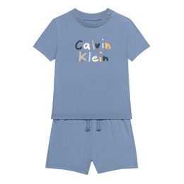 Calvin Klein Jeans Set M&auml;dchen Gr&ouml;&szlig;e 92 blau / orange / schwarz / wei&szlig;
