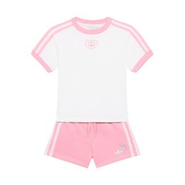 adidas originals Set M&auml;dchen Gr&ouml;&szlig;e 128 hellblau / rosa / wei&szlig;