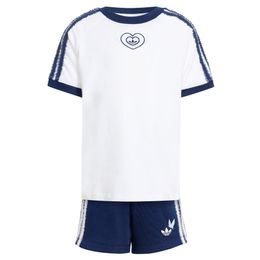 adidas originals Set 'ADIDAS DISNEY SHORT T-SHIRT' Jungen Gr&ouml;&szlig;e 128 marine / wei&szlig;