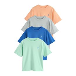 next T-Shirt Jungen Gr&ouml;&szlig;e 110 blau / grau / mint / hellorange