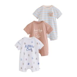 next Strampler Jungen Gr&ouml;&szlig;e 86 creme / hellblau / hellbraun / wei&szlig;