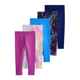 next Leggings M&auml;dchen Gr&ouml;&szlig;e 158 marine / azur / neonlila / schwarz