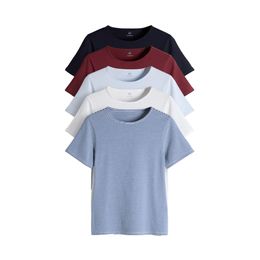 The Set Shirt Damen Gr&ouml;&szlig;e XS cyanblau / pastellblau / rot / naturwei&szlig;