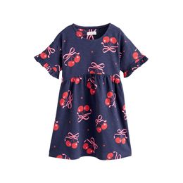next Kleid M&auml;dchen Gr&ouml;&szlig;e 122 navy / rosa / kirschrot