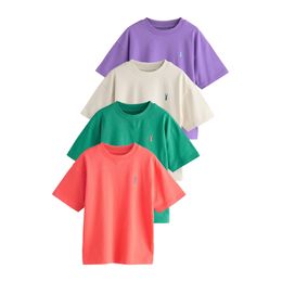 next T-Shirt Jungen Gr&ouml;&szlig;e 176 ecru / gr&uuml;n / lila / orange