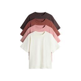 The Set T-Shirt M&auml;dchen Gr&ouml;&szlig;e 98 ecru / schoko / rosa / rostrot