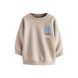 next Sweatshirt Jungen Gr&ouml;&szlig;e 86 sand / hellblau / braun