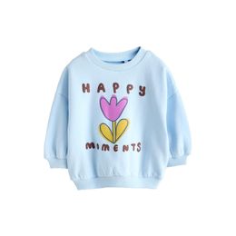 next Sweatshirt M&auml;dchen Gr&ouml;&szlig;e 116 blau / schoko / gelb / lila