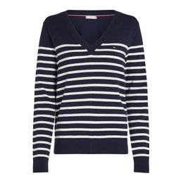 Tommy Hilfiger Pullover Damen Gr&ouml;&szlig;e XL blau / wei&szlig;