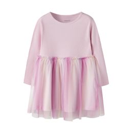 name it Kleid 'NMFDOTIANA' M&auml;dchen Gr&ouml;&szlig;e 92 hellgelb / pink / rosa