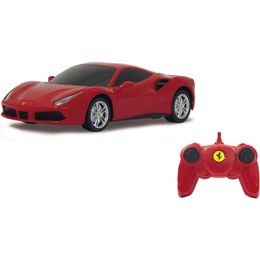 Jamara Kinder RC-Auto "Ferrari 488 GTB, 1:24, 2,4 GHz", rot, Kunststoff, B:10cm H:5cm T:19cm, Fernlenkfahrzeuge