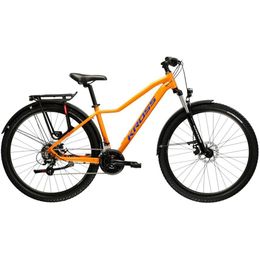 KROSS Mountainbike "Damen Hardtail Lea 2.0", 46cm, 29 Zoll (73,66cm) hinten: 29 Zoll (73,66cm), orange, Fahrr&auml;der