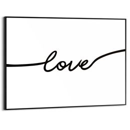 Poster Reinders, B:40cm H:30cm T:1,6cm, schwarz, MDF, Schlafzimmer, Bilder, "Love"