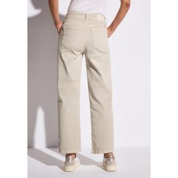 Street One Damen Straight-Jeans, beige, Gr. 36, unifarben, Jeans, 97% Baumwolle, 3% Elasthan, Jeans, High Waist