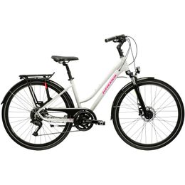 KROSS Trekkingrad "Trans 5.0", 48cm, 28 Zoll (71,12cm) hinten: 28 Zoll (71,12cm), grau, Fahrr&auml;der