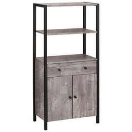 Midischrank Home Affaire, B:61cm H:125cm T:35cm, grau, Holzwerkstoff, Badezimmer, Schr&auml;nke, "Chris"