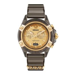 Versace Analog Watch female Gold, Black size One Size