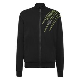 Plein Sport Zip-Up Hoodie 'Scratch' male Black size XXXL