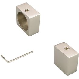 Gardinenstangen-Endst&uuml;ck Liedeco, L:1cm &Oslash;:1,6cm, silber, Gardinenstangenendst&uuml;cke, "Cessation", f&uuml;r Gardinenstangen &Oslash; 16 mm