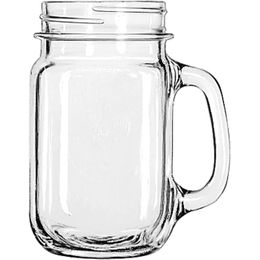 Libbey Gl&auml;ser-Set "Libbey Trinkglas, 12er Set -DRINKING JARS-", &Oslash; 9cm x 13,5cm, 488ml, 12 Stk., transparent, Trinkgef&auml;&szlig;e, 488 ml, hochwertig