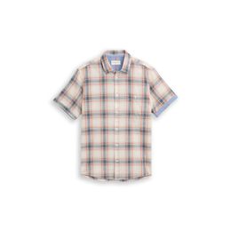 Tom Tailor Herren Regular Fit Kurzarmhemd mit Karomuster, wei&szlig;, Kariert, Gr. M