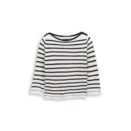 Tom Tailor Damen Strickpullover mit Streifenmuster, blau, Gestreift, Gr. L
