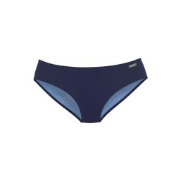 Lascana Damen Bikini-Hose "Myst", blau, Gr. 38, unifarben, Recycling-Polyamid, Badehosen, in h&ouml;herer Schnittform