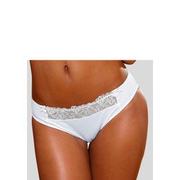 Damen Slip, NUANCE BY LASCANA, Gr. 52, wei&szlig;, Spitze, Obermaterial: 80% Polyamid, 10% Elasthan, 10% Viskose, Unterhosen, in bequemer Basic-Schnittform