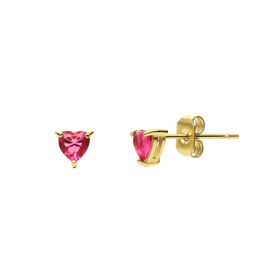 Lucardi Earrings 'Weinlese' female Gold, Pink size Onesize