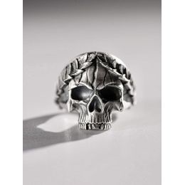 Reytel Ring 'SKULL IN A WREATH' male Silver size 50