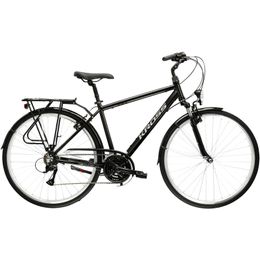KROSS Trekkingrad "Trekkingrad Explorer 2.0 schwarz 21 G&auml;nge", 53cm, 28 Zoll (71,12cm) hinten: 28 Zoll (71,12cm), schwarz, Fahrr&auml;der